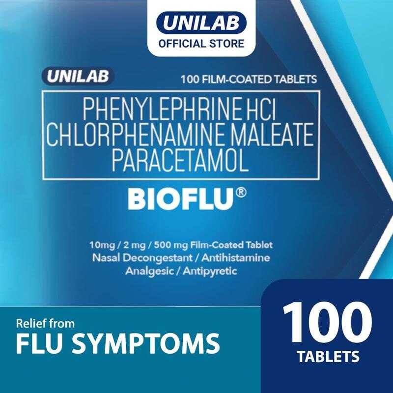 Bioflu 100S Flu Relief 500Mg Tablets (For Cough, Colds & Flu) 384 E4 ...