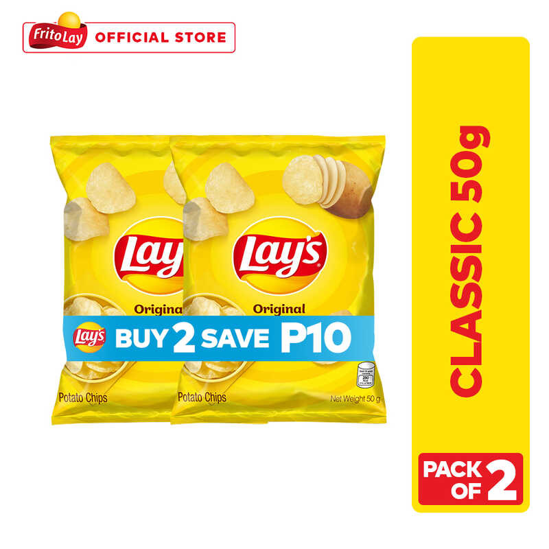 Lay's Classic Potato Chips 50G - Buy 2 Save 10 CWY | Shopee Philippines