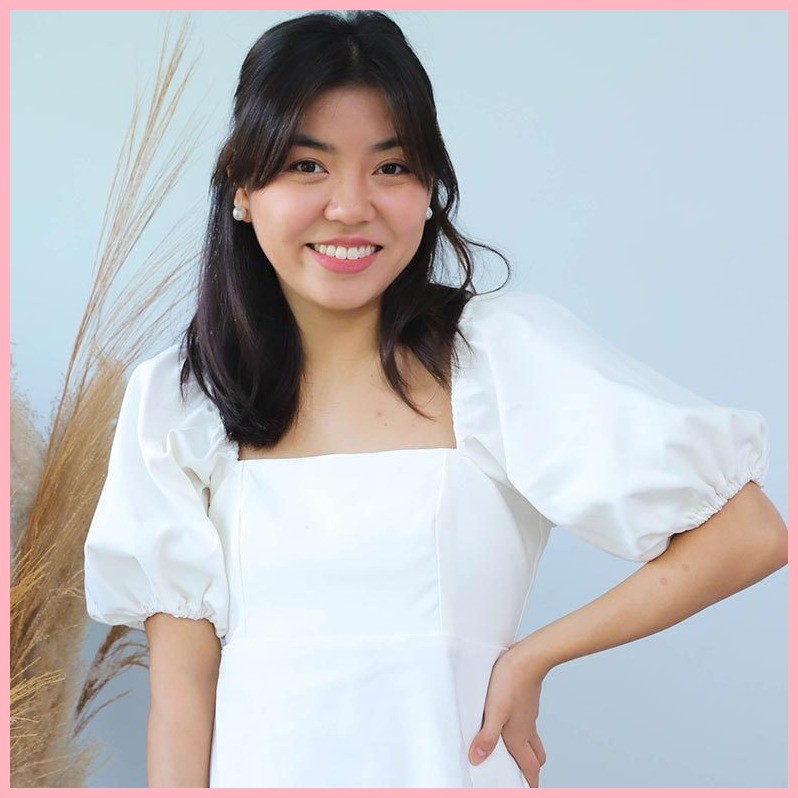 Hey Riley Avery Dress (Pink/White) | Shopee Philippines