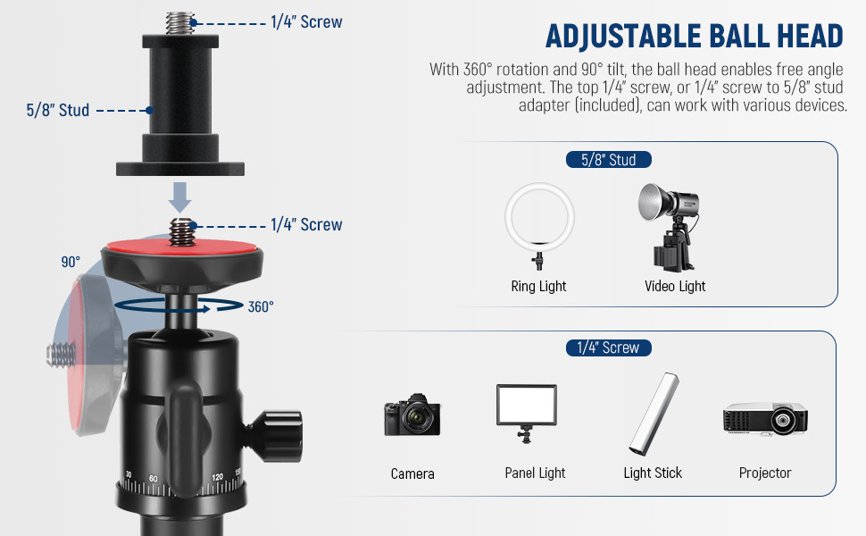 NEEWER DS006 Tabletop Projector Stand – Heavy Base, 16"-35" Height ...