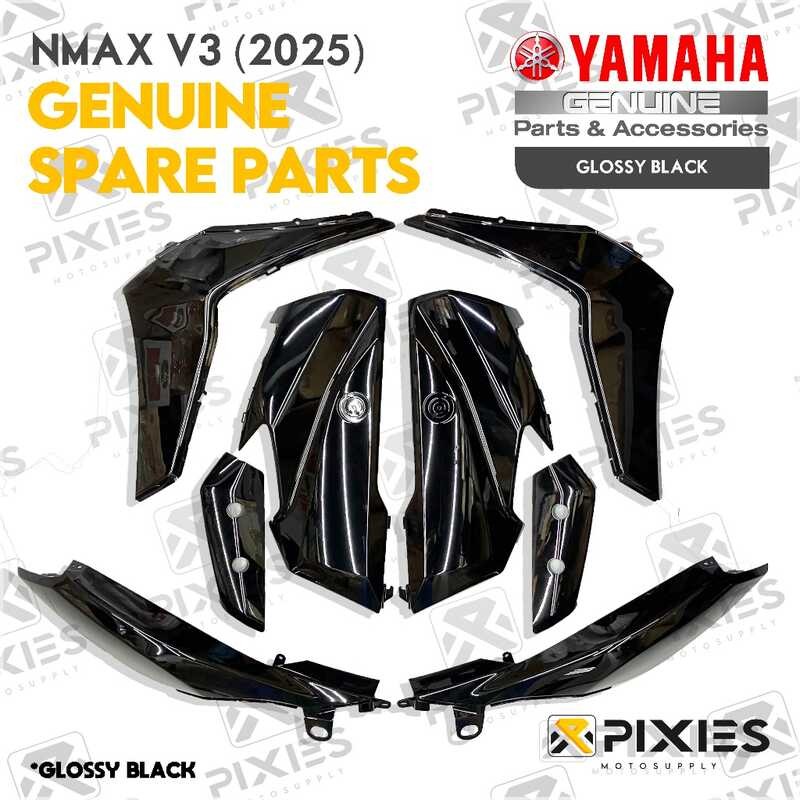 YAMAHA NMAX TURBO V3 NMAX NEO SPARE PART GLOSSY BLACK GENUINE FAIRINGS ...