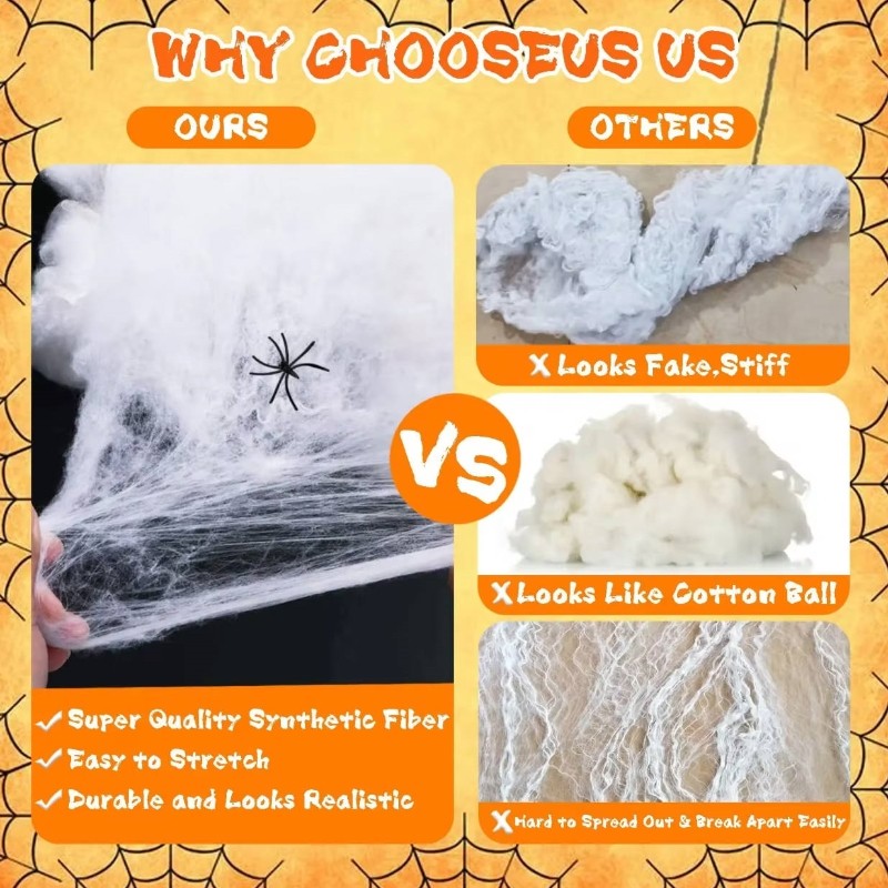 Artificial Spider Web Halloween Scary Party Scene Props Horror House ...