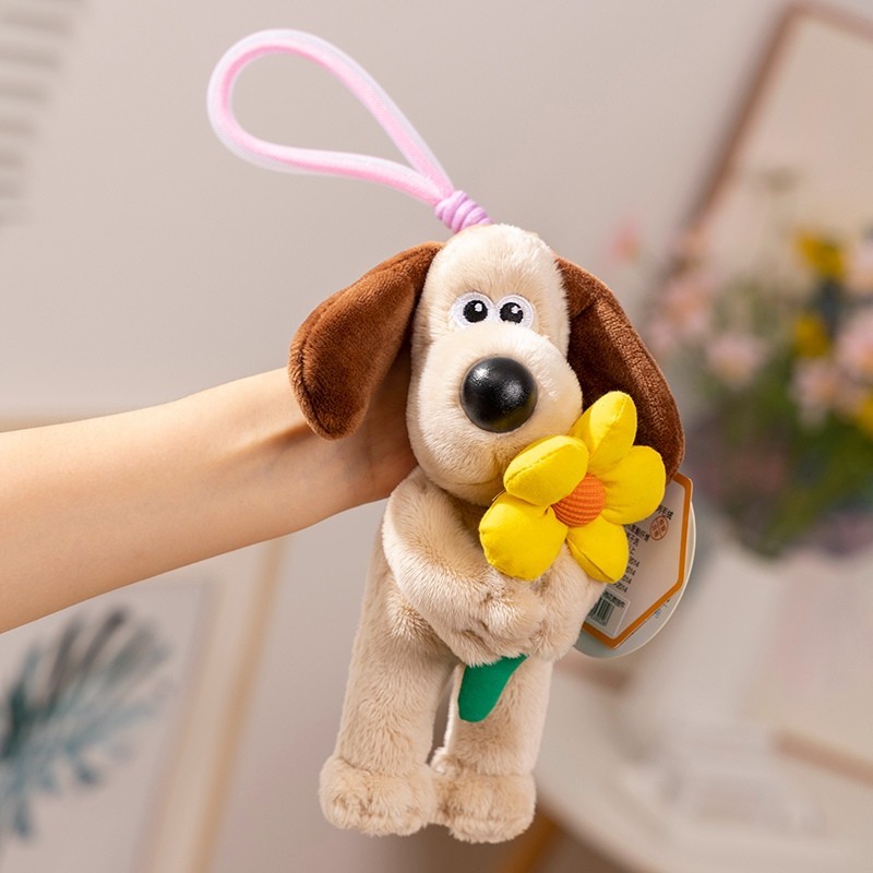 NEW Cute Wallace&Gromit Dog Plush Toy Keychain Pendant Funny Gromit Dog ...