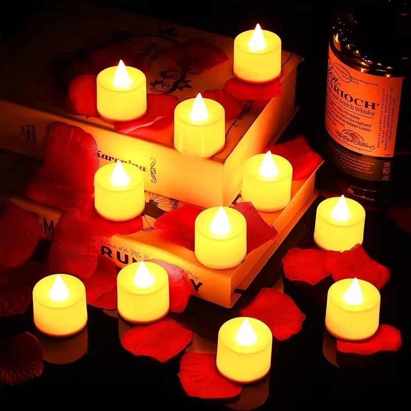 3/6/12Pcs Coloful LED Flameless Candle Lights / Electrical Battery ...