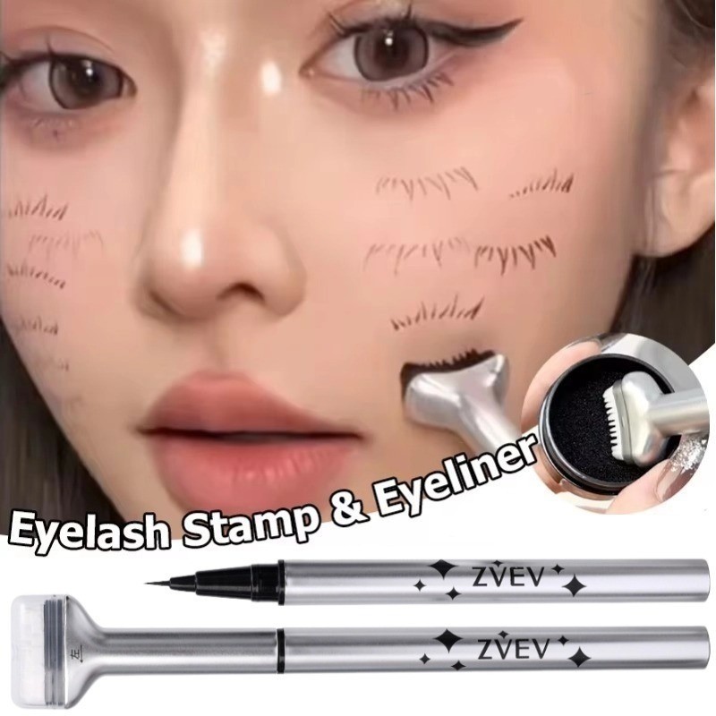 ZVEV Double-Ended Waterproof Lower Eyelash Stamp- Brown Black ...