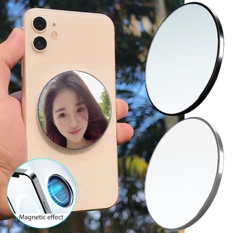 Magnetic Selfie Mirror Set - Phone Back Convex Mirror - For Travel Vlog ...