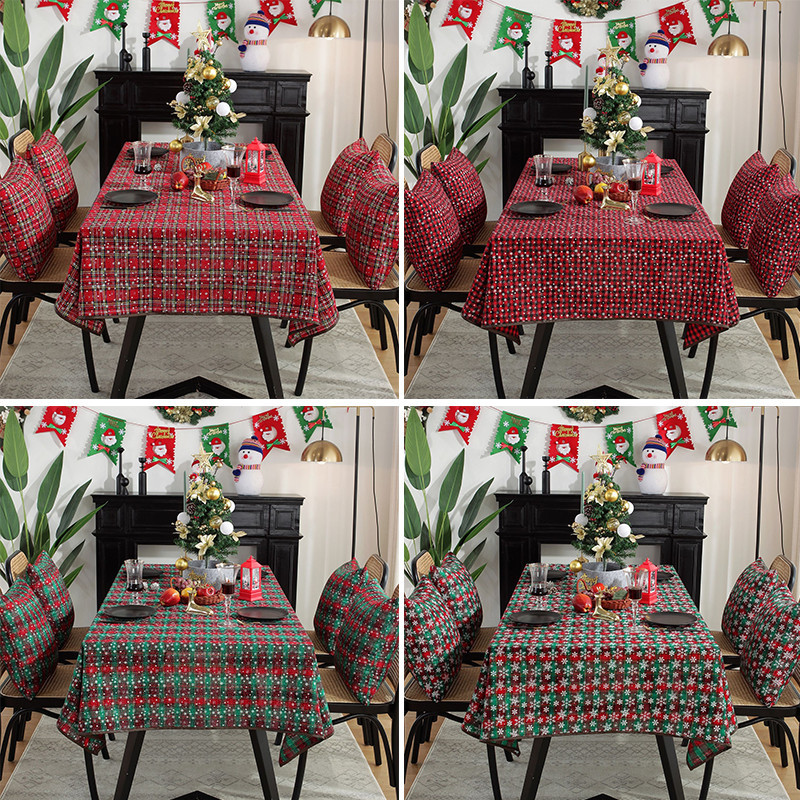 Tablecloth Nordic Style Snowflake Plaid Long Tablecloth Suitable for ...