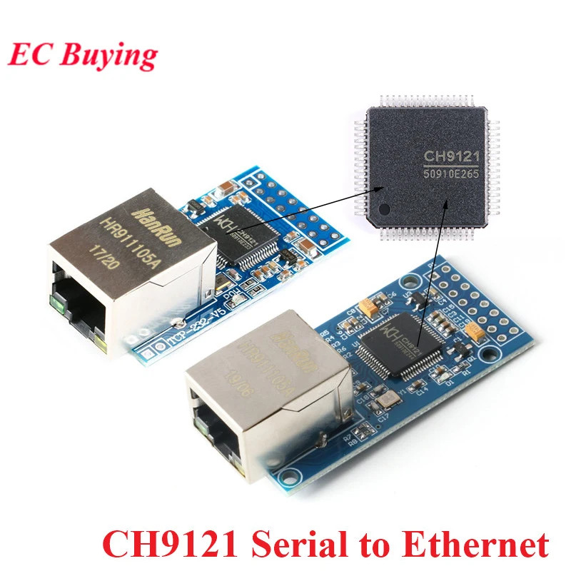 CH9121 Serial to Ethernet Network Module Convertor Chip RJ45 Microcontroller Industrial Grade ...