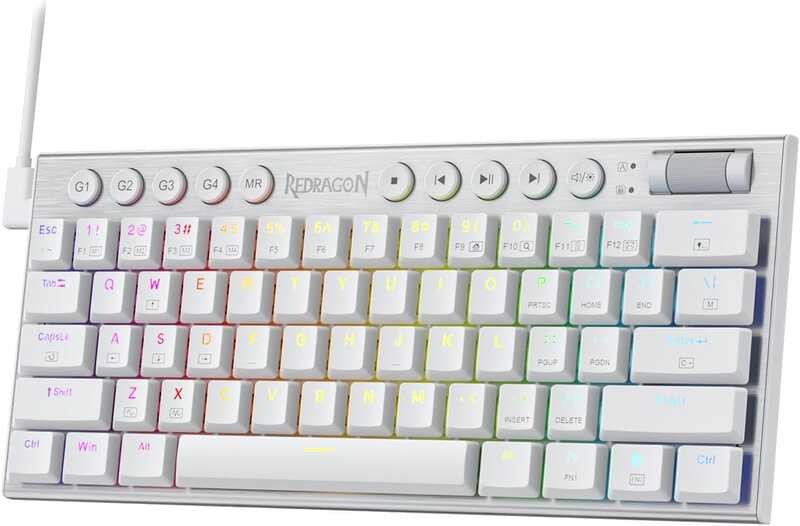 K632 60% Redragon Wired RGB nical Keyboard, Tri-Mode Ultra-Thin Low ...