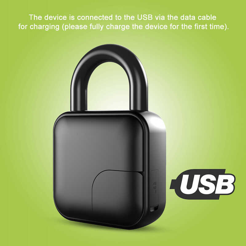 Smart Padlock New Smart Fingerprint Padlock Anti Theft Waterproof ...