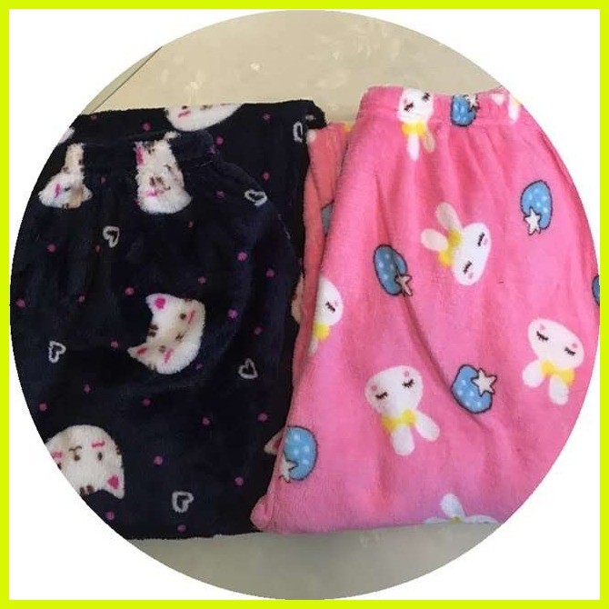 ♀ Flannel cartoon pajamas adult pants (free size : 25-31) | Shopee ...