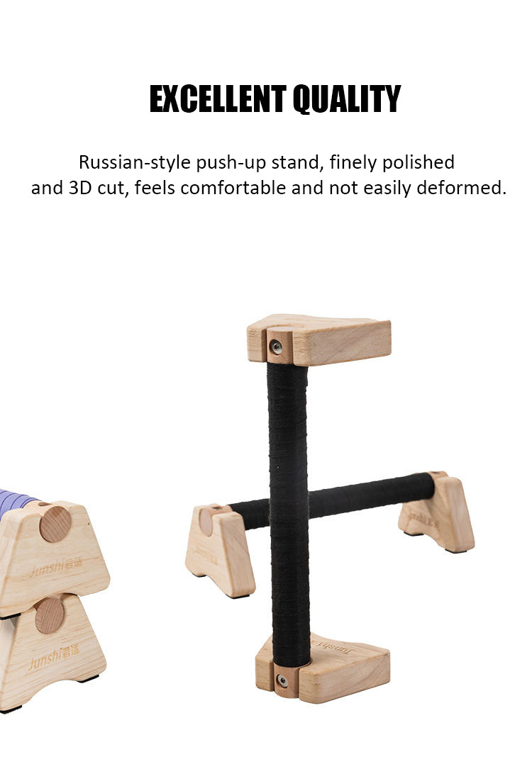 Wooden Push-up Stand Non-SlipPush Up Bar Handles Fitness Pushup Board ...