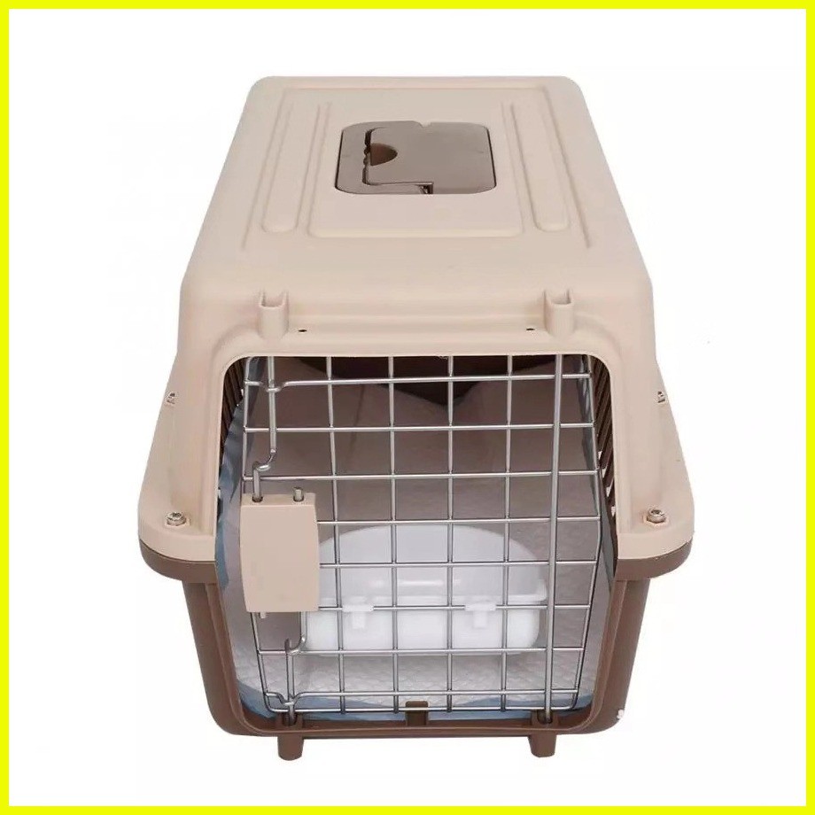 Dog/Cat Pet air travel box Pet Carrier Cage Pet Capsule Bag Beige and ...