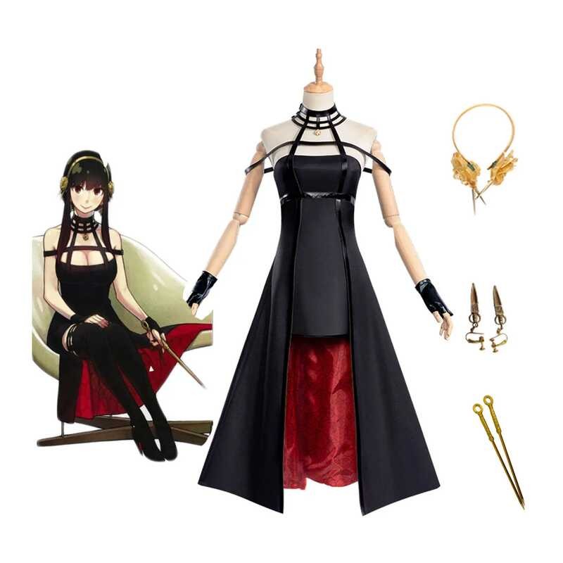 Forger Costume Yor Dress Earring Decorations Full Set Cosplay Custom ...
