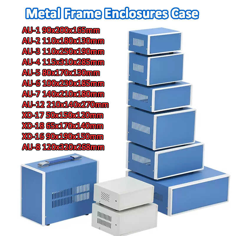 Electronic Enclosures Blue Metal Enclosure Project Kaso DIY Junction ...