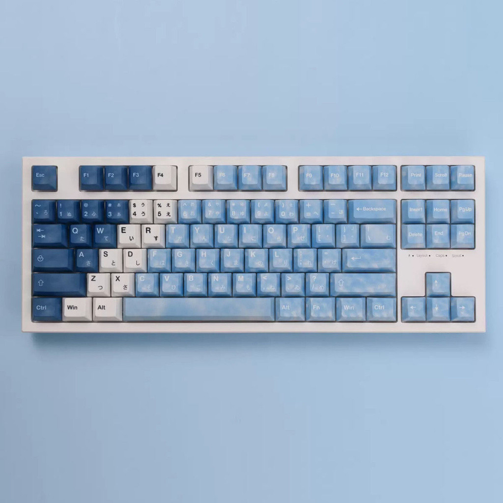 Snow Girl Keycap Cherry Profile 130 Keys PBT Five-sided Dye Sublimation ...