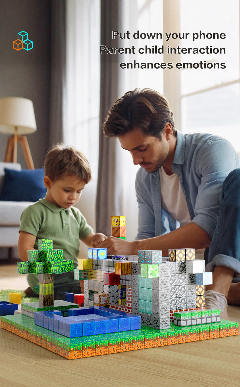Minecraft Magnetic Blocks Building Blocks Set Toy For Kids Boys Puzzle ...