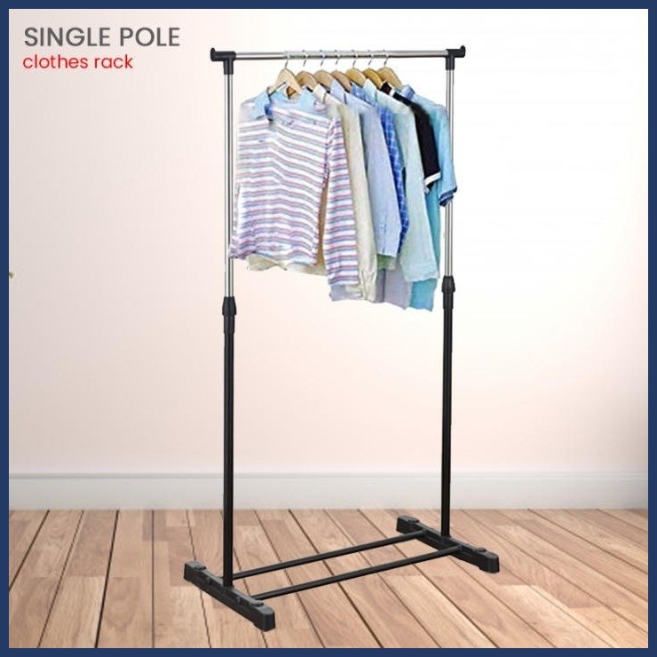 Hanger Racksabitan Ng Damit Double Pole Telescopic Clothes Rack Cloth ...