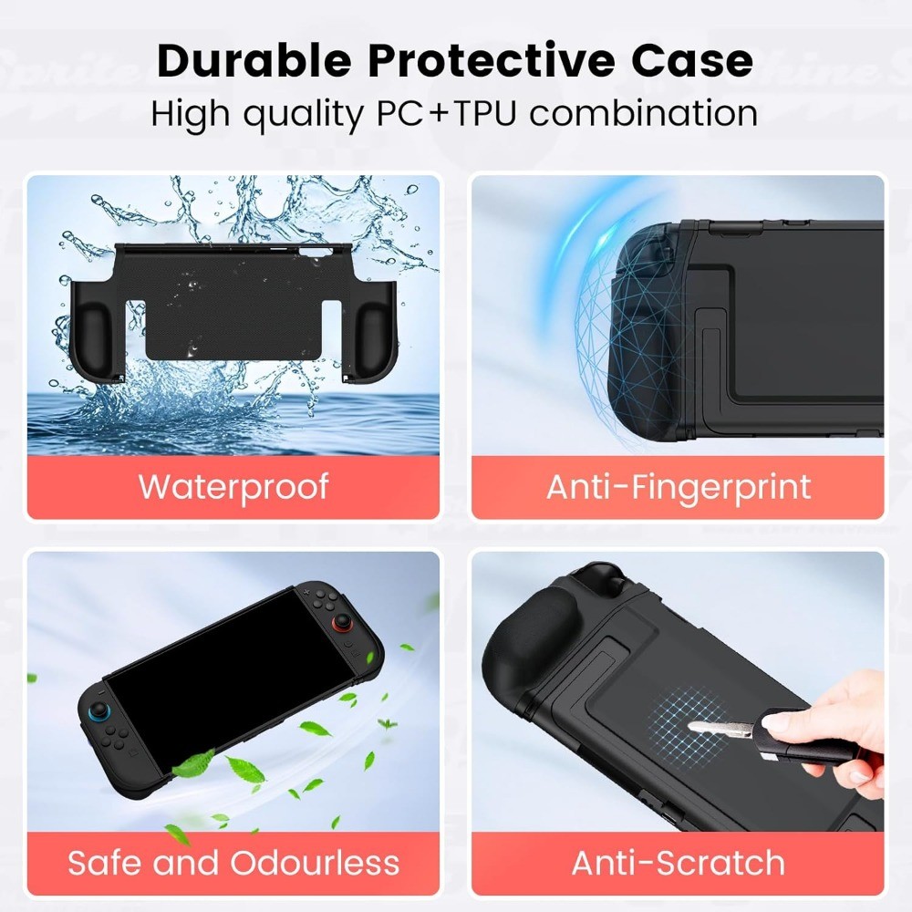 For Nintendo Switch 2 Grip Case , Upgraded Slim Dockable Protective ...