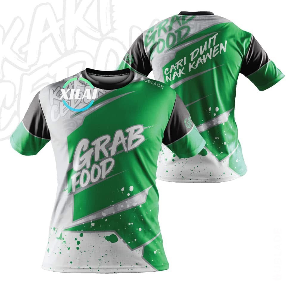Grab food Short Sleeve T-Shirt long sleeved for Delivery Workers ...