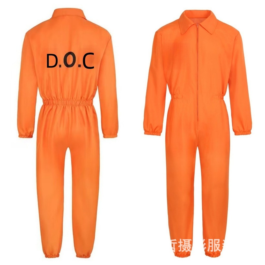 [Spot Hot Sale]8Style Halloween Adult COS prisoner Clothing Prisoner ...