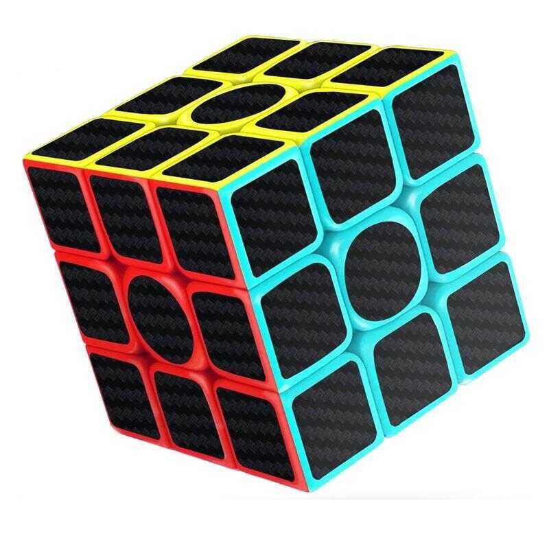 Rubiks 3X3 Carbon Fiber Magic Super Smooth Fast Speed Puzzle Rubix Cube ...