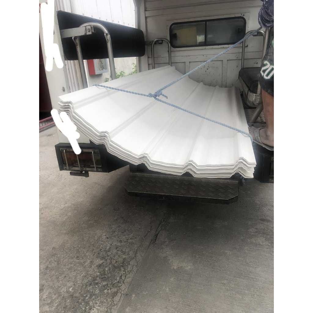 8FT UPVC THERMOPLASTIC ROOFING, RIB TYPE UPVC ROOF WHITE 1.5mm | Shopee ...