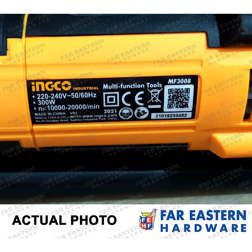 INGCO Oscillating Multi-Tool Oscillator Multitool Cutter 300W MF3008 ...