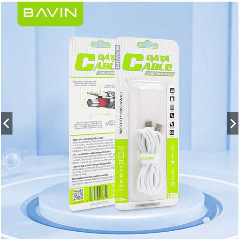 BAVIN Original Fast Charger 2.4A 3.0 Micro Usb/Type-C Cable/Ios Data ...