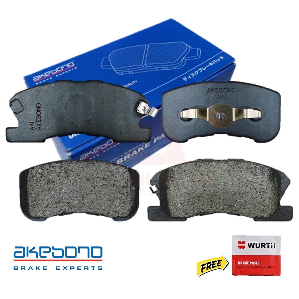 Genuine Akebono Front Brake Pads for Toyota Wigo All Gen AT/MT (2014 ...