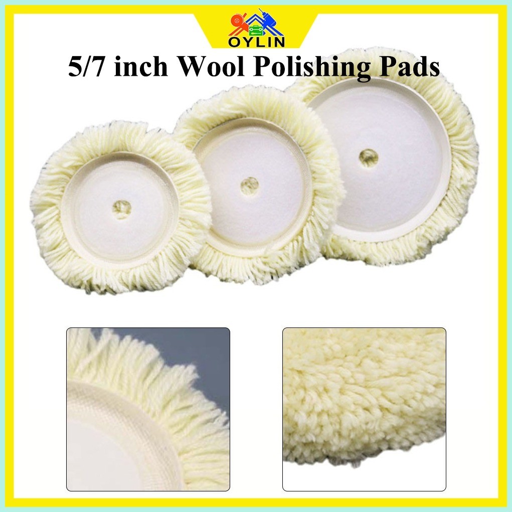 5/7 Inch Wool Polishing Buffing Bonnet Pads Car Polishing Wool Disc ...