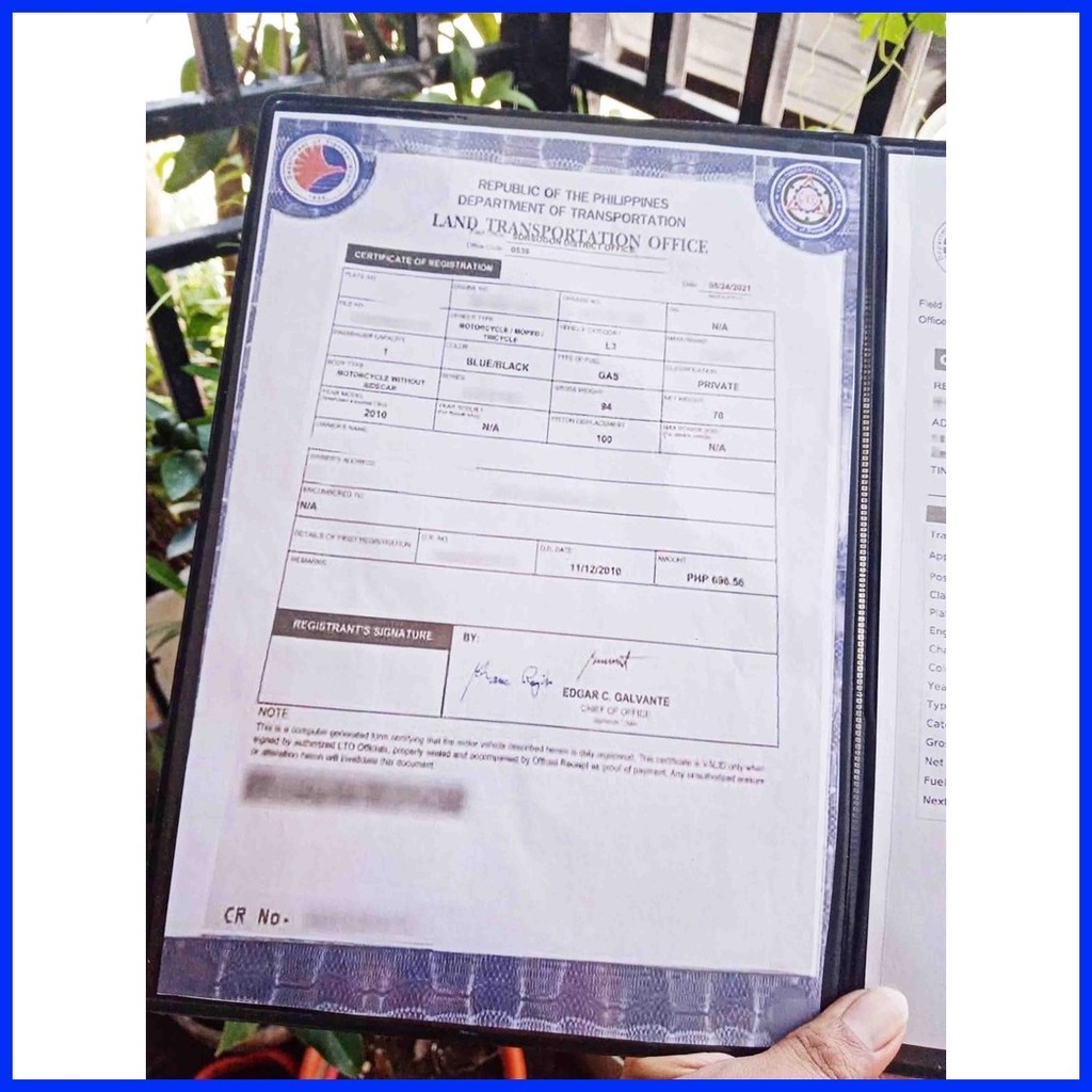 New 2022 OR CR Holder /Car Registration Holder /Motorcycle Registration ...