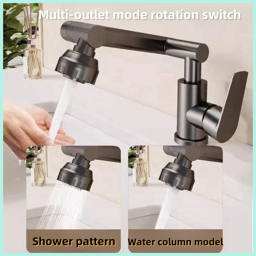 kitchen faucet stainless rotating degree bathroom washing wall mounted ...