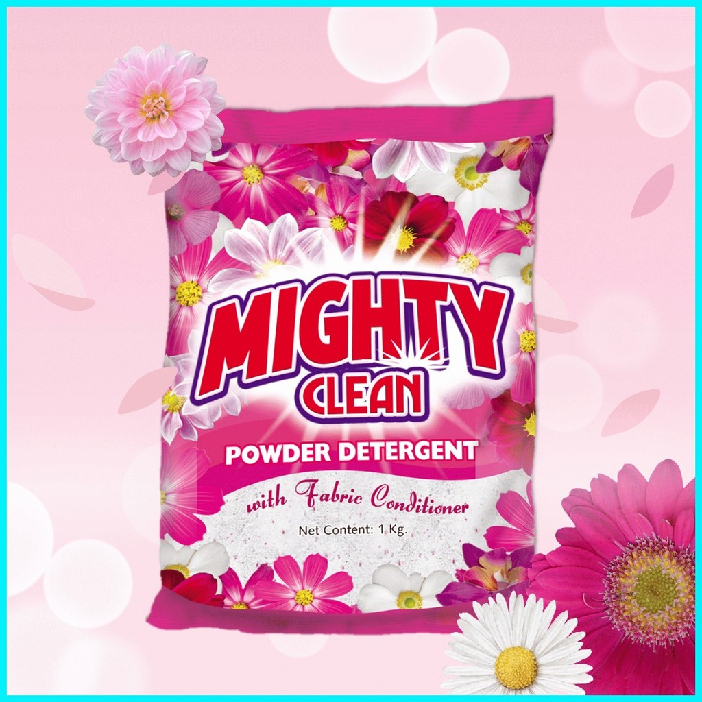 Mighty Clean Detergent Powder Floral Blossom - Powder (Pink) - SET 6 ...