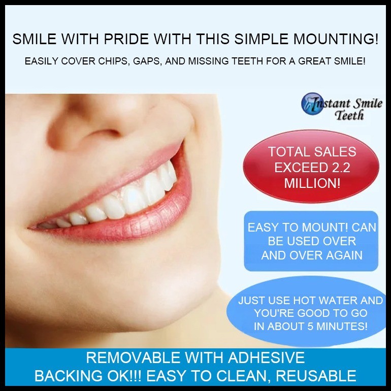 ∏ 【On Sale】Denture Stickers Silicone Simulation Teeth Braces Denture ...