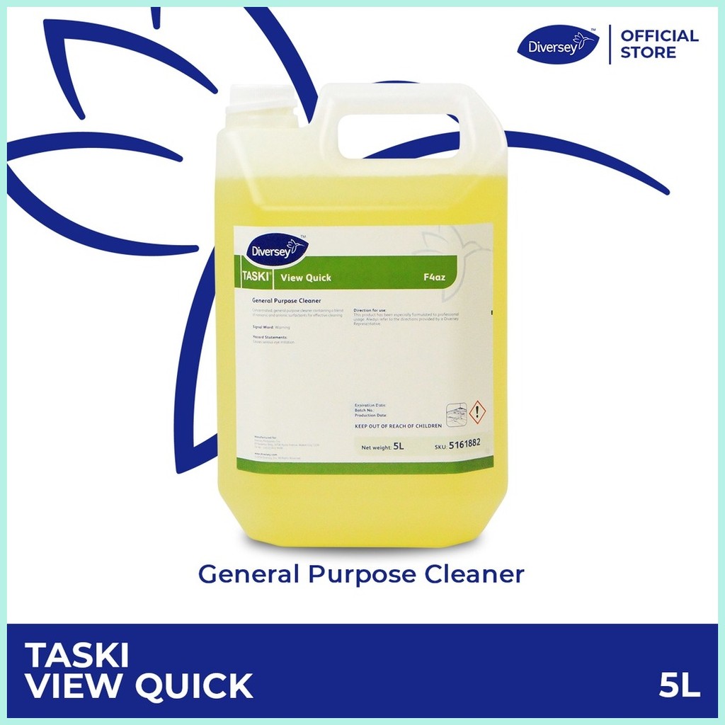 Diversey Taski View Quick No-Rinse, Non-Dulling General Purpose Cleaner ...