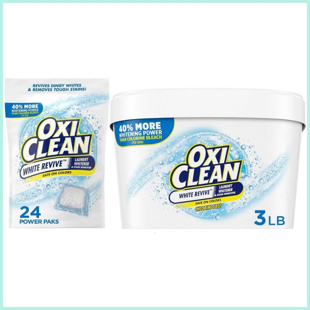 OxiClean White Revive Stain Remover (24 Paks / 1.37 Kg) | Shopee ...
