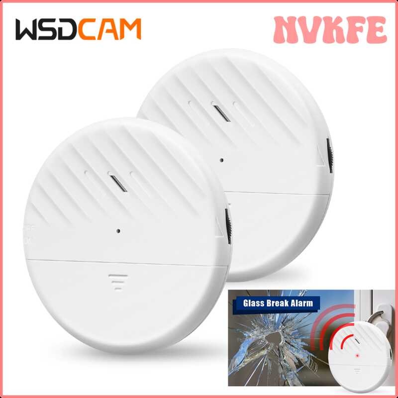 Tt JEOQD 125Db Wireless Glass Break Vibration Sensor Door Window Alarm ...
