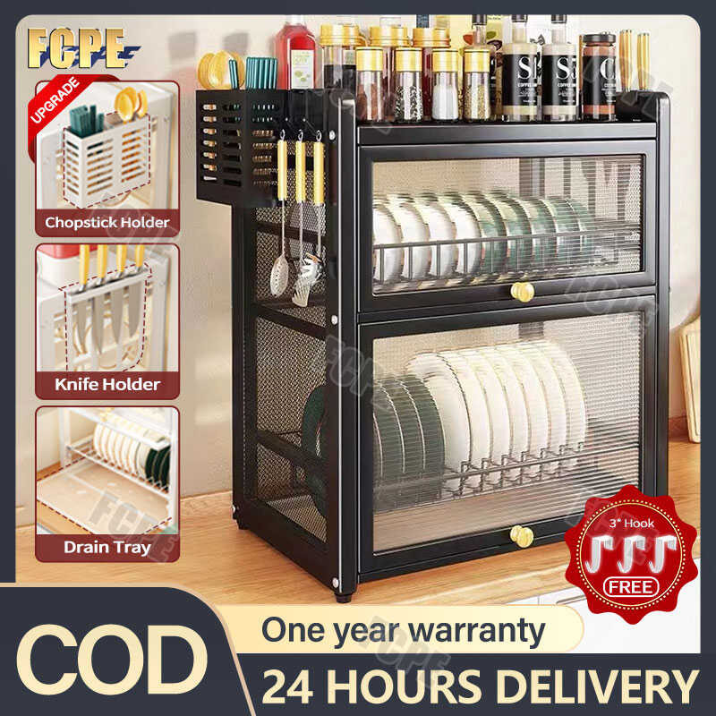 Kitchen Shelf Aluminum dish rack Drying 3 Tier Rack Plates Oganizer ...