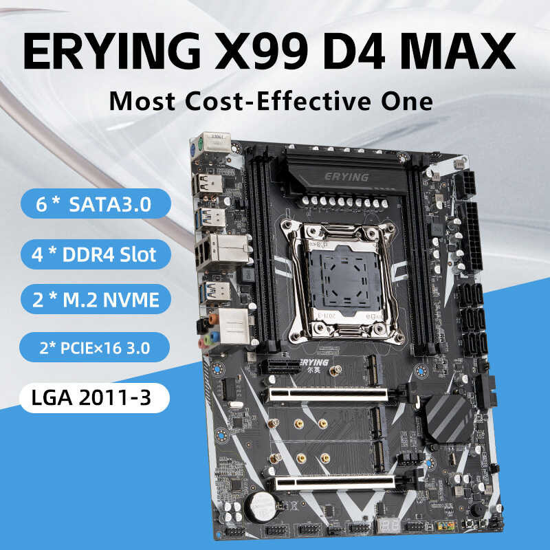 ERYING X99 D4 MAX LGA 2011-3 Desktops Motherboard Support E5 V3 V4 All ...