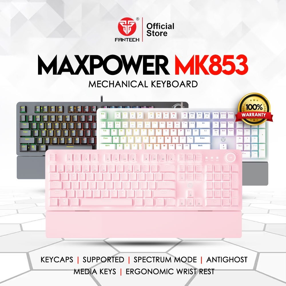 Fantech Maxpower MK853 V2 Mechanical Gaming Keyboard RGB Macro ...