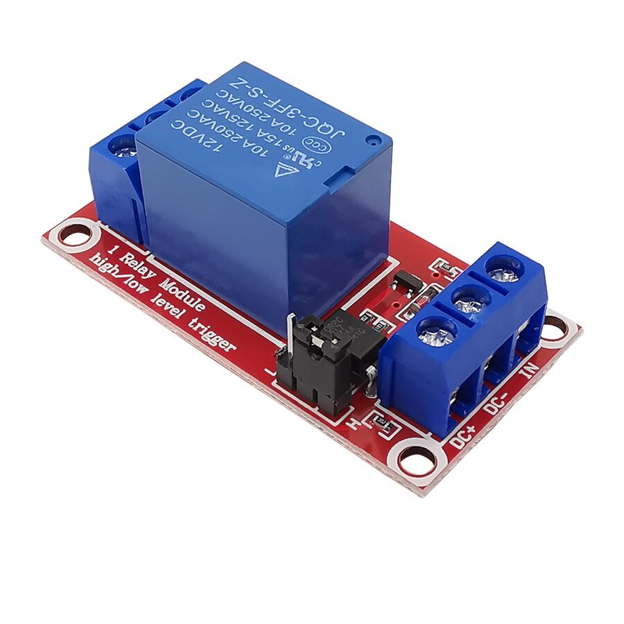 1Pcs DC 12V 1 Channel Relay Module High and Low Level Trigger Relay Module with Optocoupler for ...