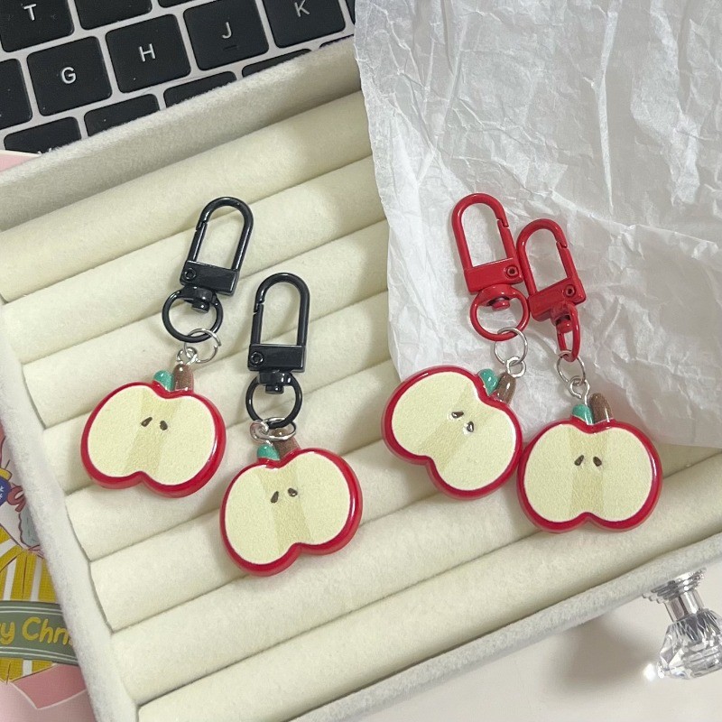 Cute Red Apple Keychain, Girlish Heart, Best Friend, Backpack Pendant ...