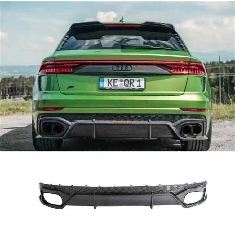Para Sa Audi Rsq8 2021 2022 2023 2024 Real Carbon Fiber Rear Diffuser ...