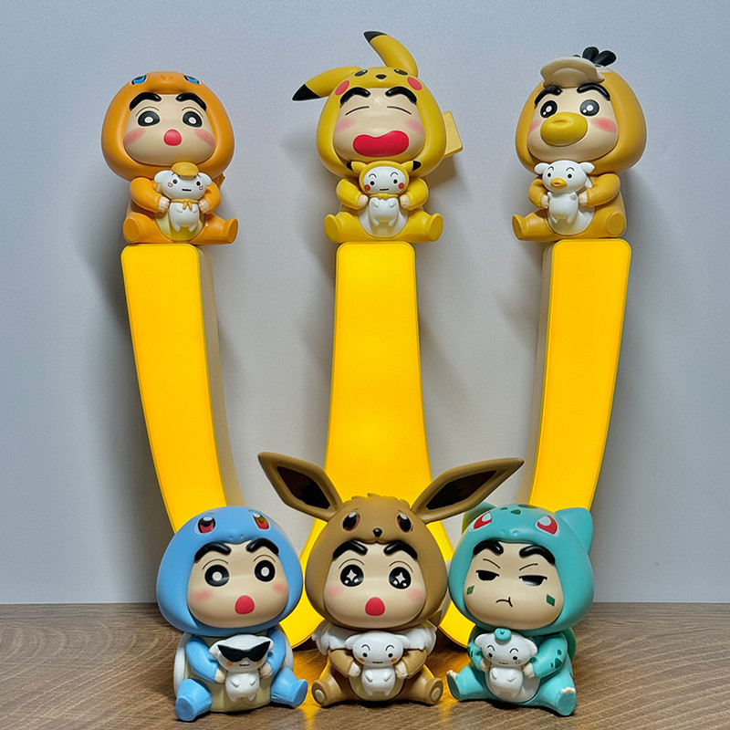 Shipping from Manila 6Pcs/Set Crayon Shin-chan Cosplay Pokemon Pikachu ...