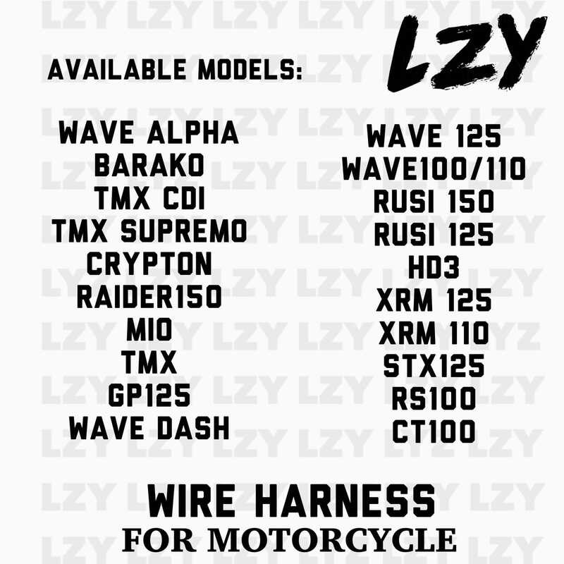 LZY Wire % % Harness For Motorcycle Ct100 Rs100 BARAKO WAVE DASH RAIDER ...