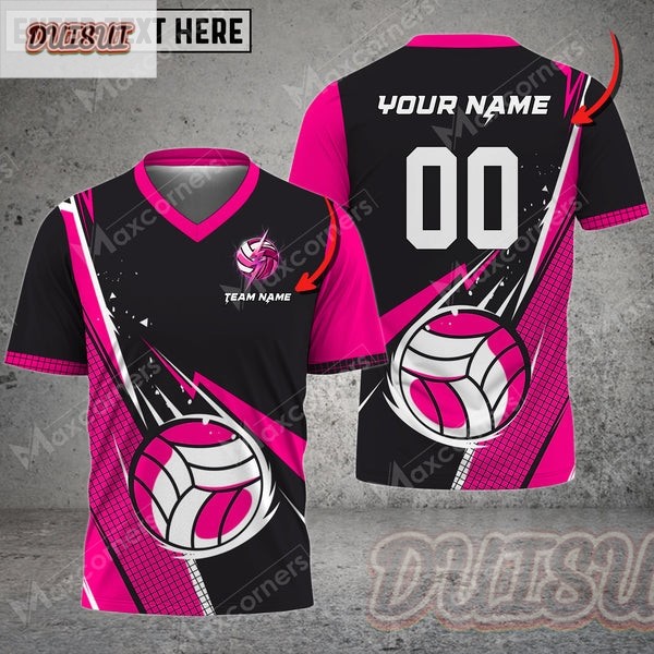 (Free custom name and number Women's And Men's Volleyball Jersey Team ...