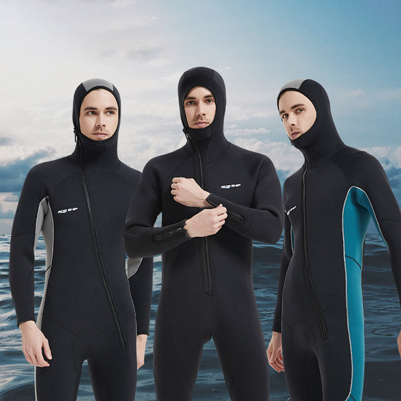 Oulylan 5Mm Neoprene Wetsuit One-Piece Suits Keep Warm Surf Scuba ...