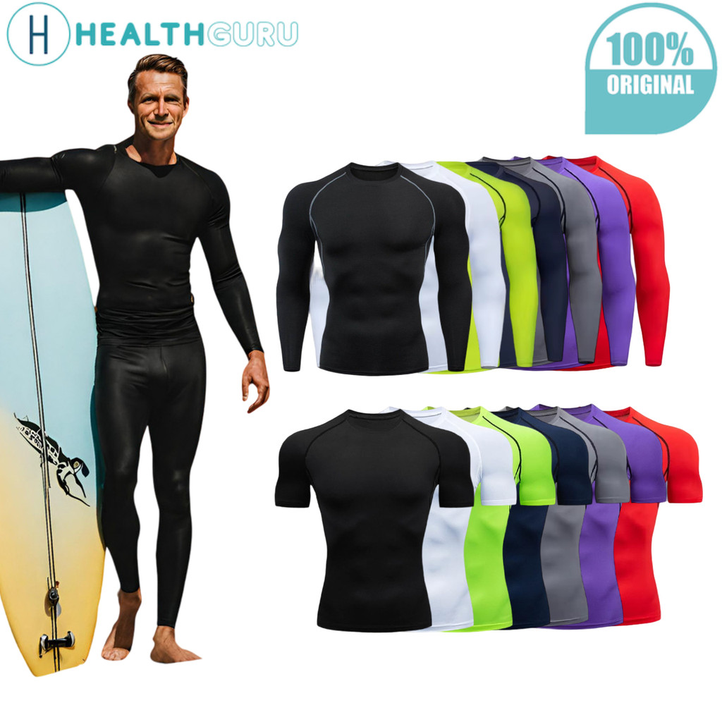 HealthGuru Men Swimming Shirt Swimming Clothes Attire Diving Shirt ...