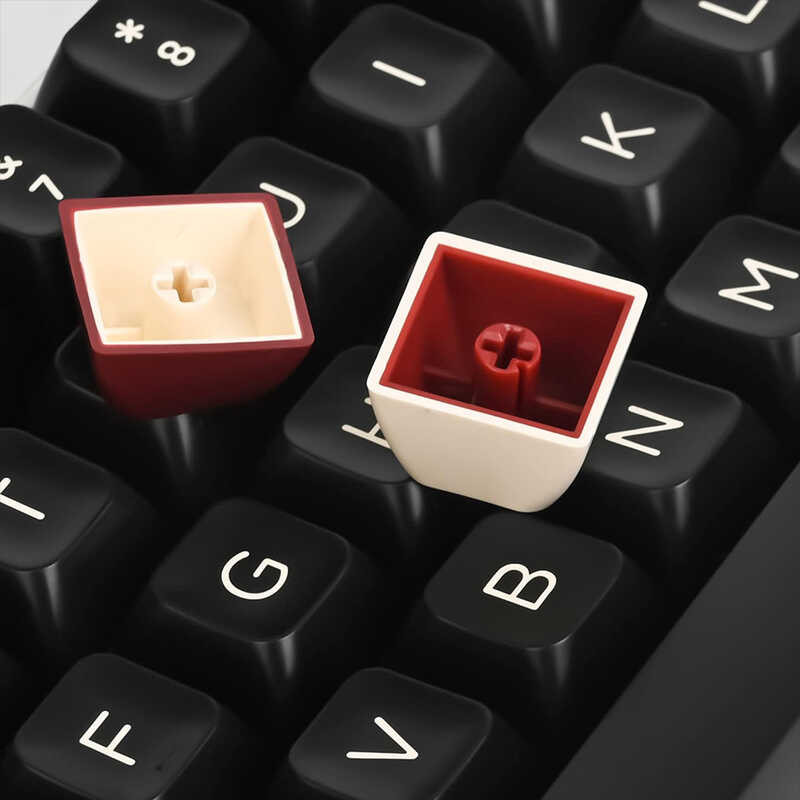 ZXH G Rome Keycap CSA Profile Keycaps PBT Double Shot Yellow Black/Red ...